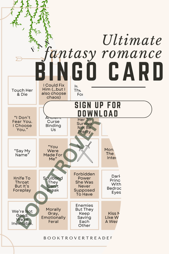 Ultimate Fantasy Romance Bingo Card - Booktrovert Reader